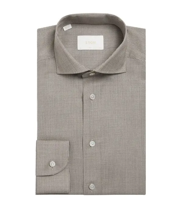 Eton Merino Wool Houndstooth Shirt