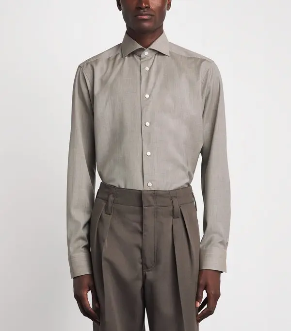 Eton Merino Wool Houndstooth Shirt