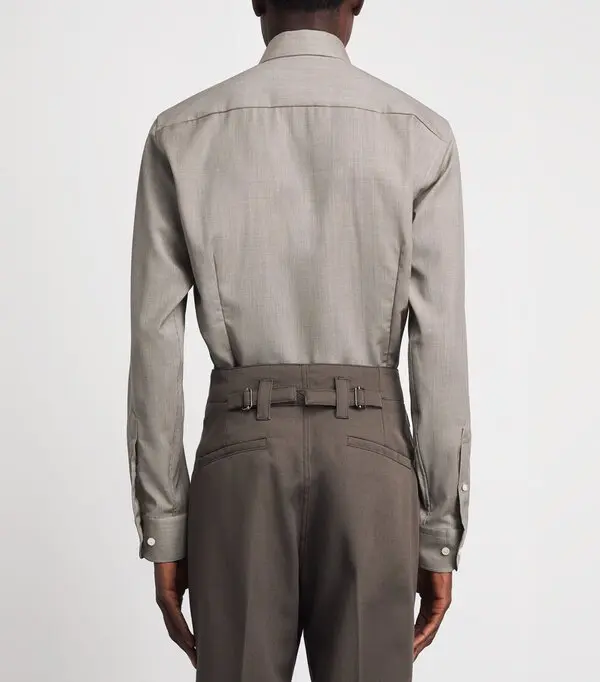 Eton Merino Wool Houndstooth Shirt