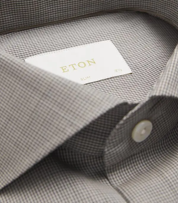 Eton Merino Wool Houndstooth Shirt