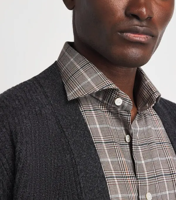 Eton Cotton-silk-cashmere Check Shirt