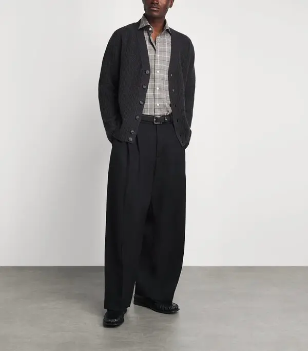 Eton Wool Ribbed Cardigan