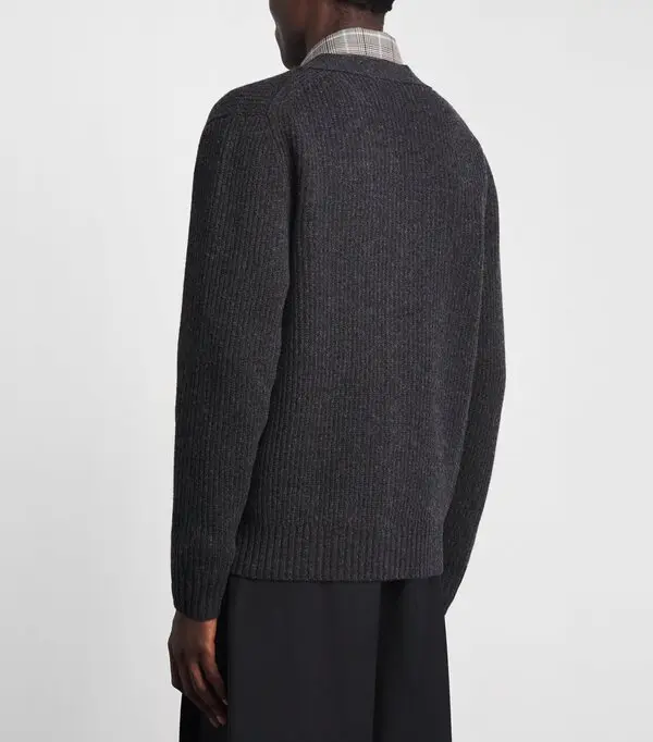 Eton Wool Ribbed Cardigan