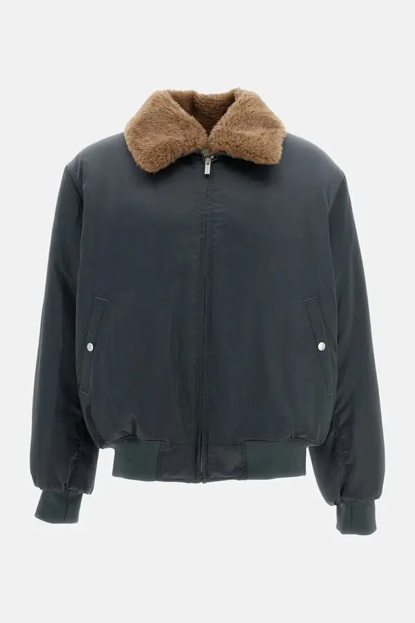 Drole De Monsieur Bomber Jacket With Fur Collar