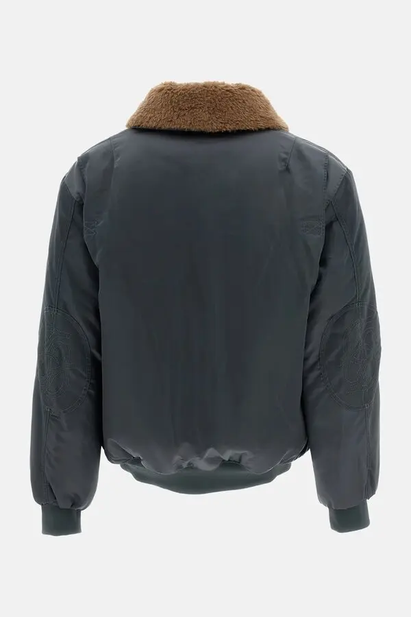 Drole De Monsieur Bomber Jacket With Fur Collar