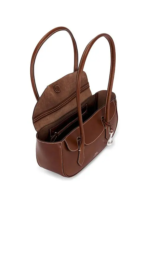 Polo Ralph Lauren Shiny Tumbled Calf Shoulder Bag