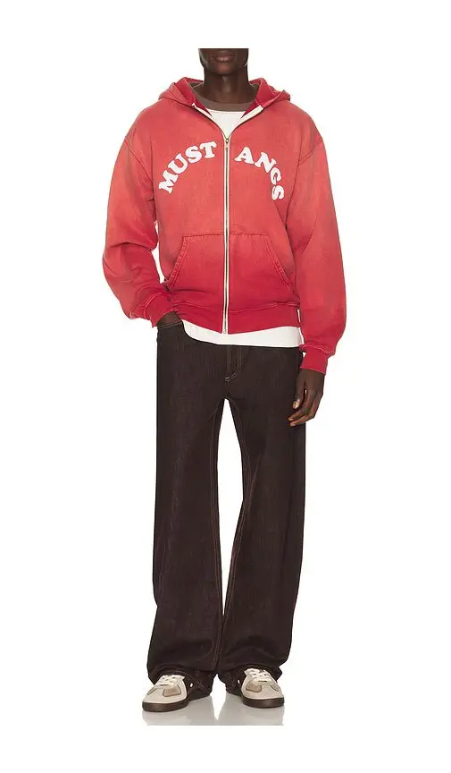 ONE OF THESE DAYS Good Luck Mustangs Zip Hoody