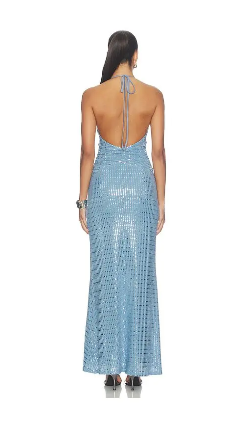 RUNAWAY THE LABEL Nara Deep V-neck Maxi Dress