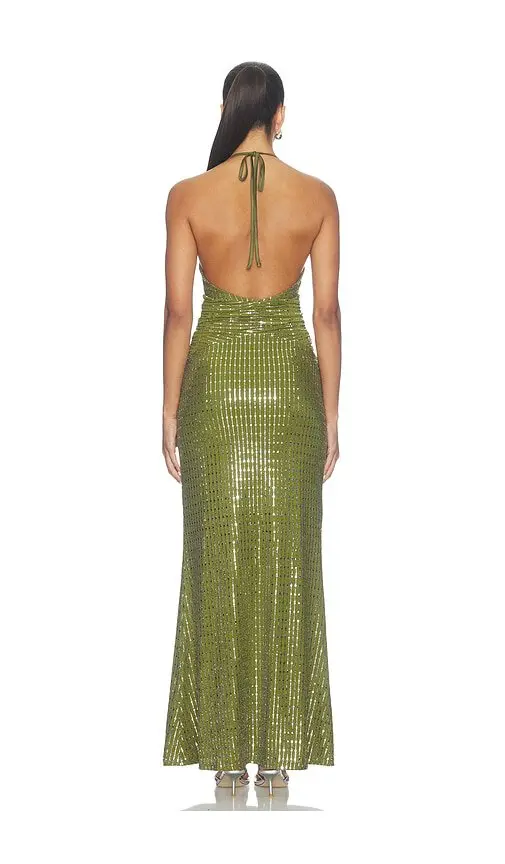 RUNAWAY THE LABEL Nara Deep V-neck Maxi Dress