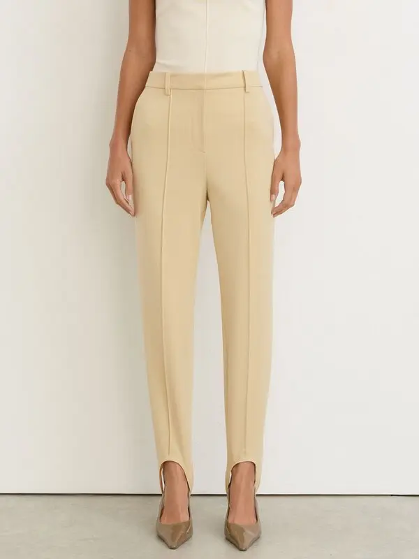 REISS Tailored Slim-fit Stirrup Trousers - Cream
