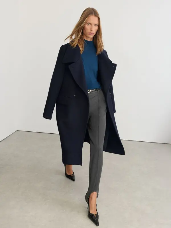 REISS Petite Tailored Slim-fit Stirrup Trousers - Grey