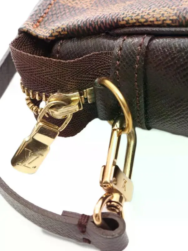 LOUIS VUITTON 1997 Damier Ebène Trousse Makeup Handbag