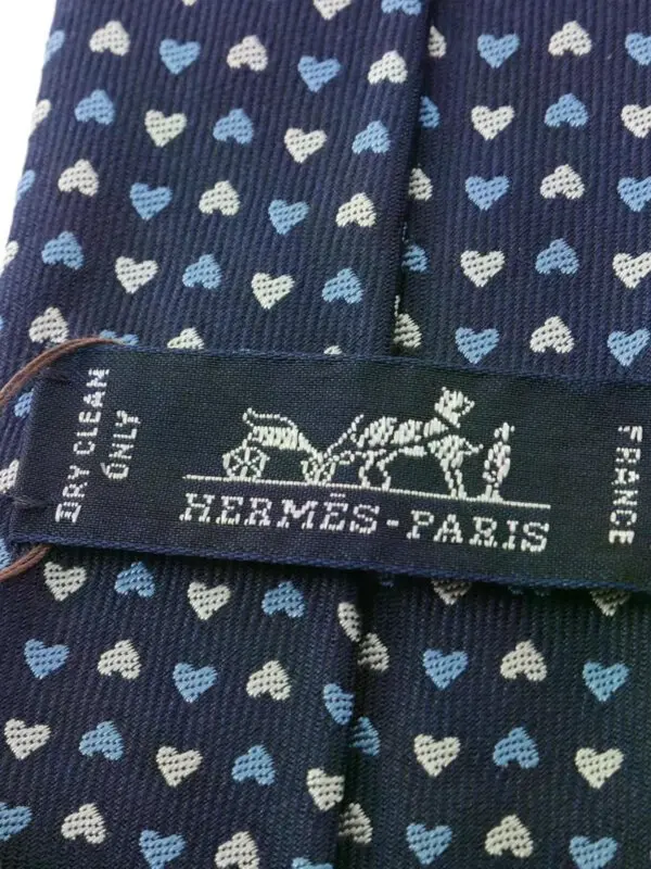 Hermès Love-love Heart-pattern Tie