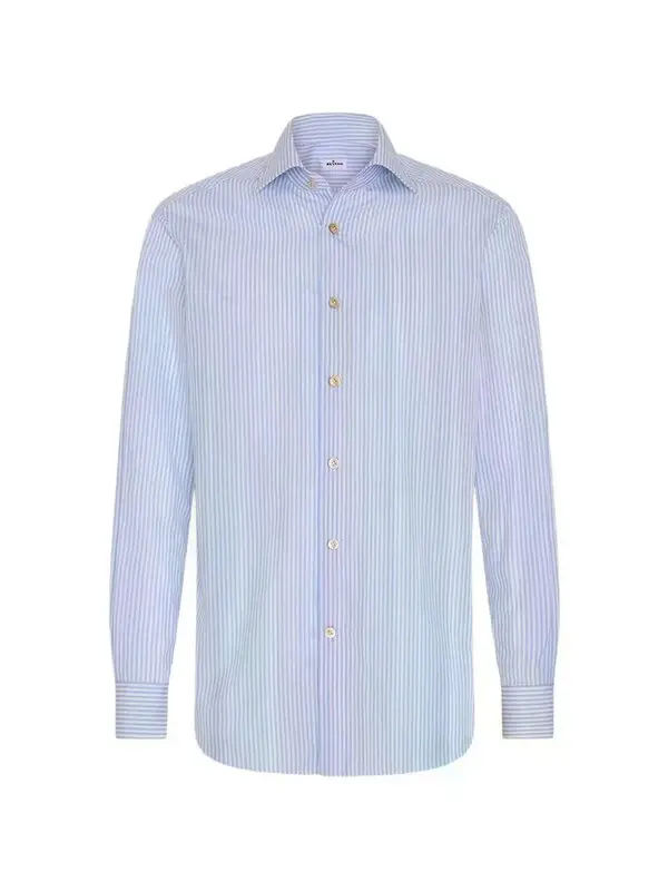 Kiton Stripe-pattern Cotton Shirt
