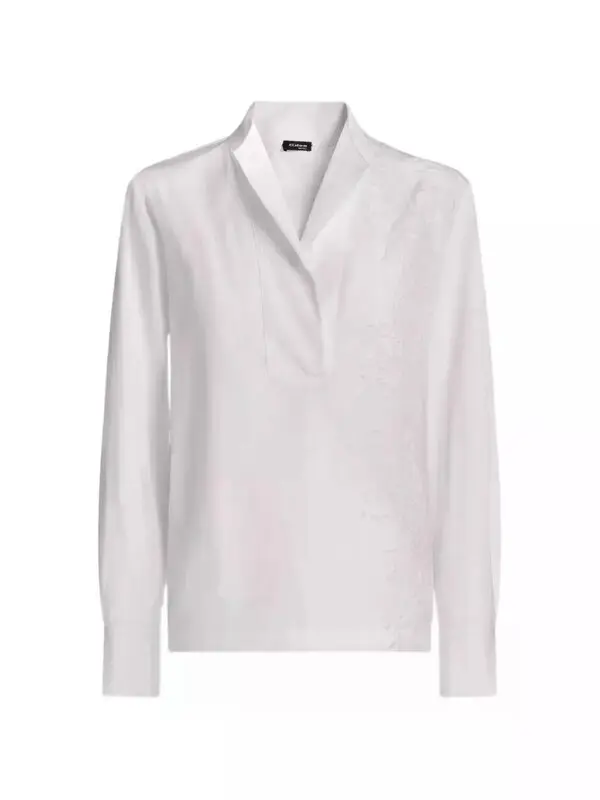 Kiton Embroidered Cotton Blouse