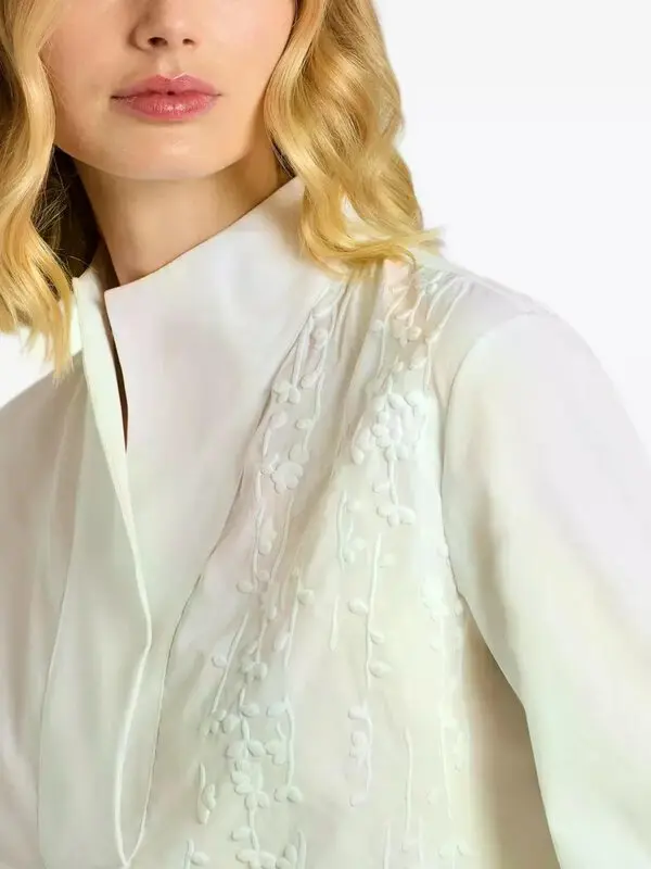 Kiton Embroidered Cotton Blouse