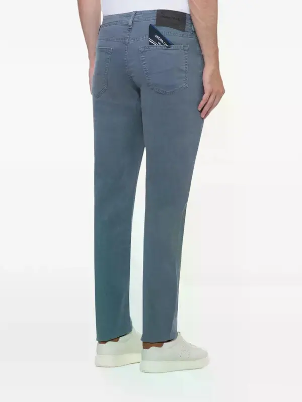 JACOB COHЁN Bard Logo-patch Straight-leg Trousers