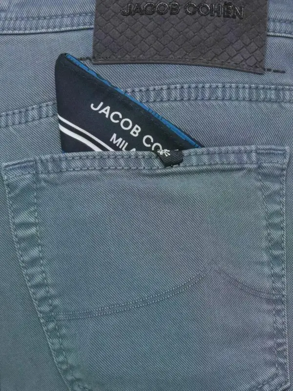 JACOB COHЁN Bard Logo-patch Straight-leg Trousers
