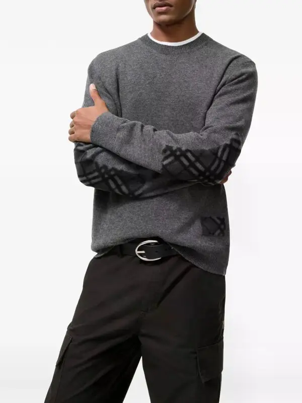 Burberry Check-patch Wool Sweater