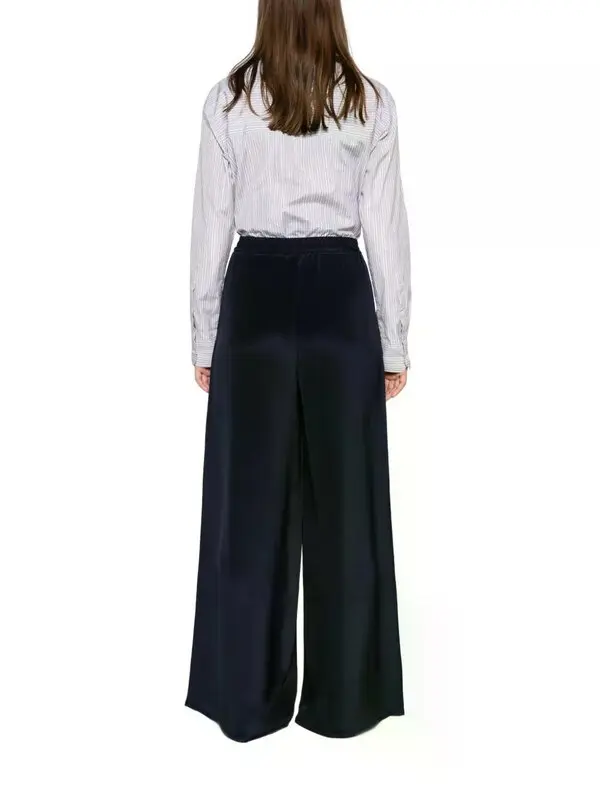 Max Mara Relaxed-fit Heavy Silk Trousers Ultramarine