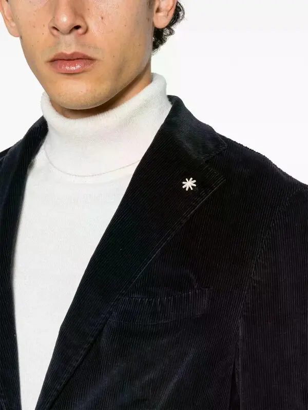 MANUEL RITZ Corduroy Single-breasted Blazer
