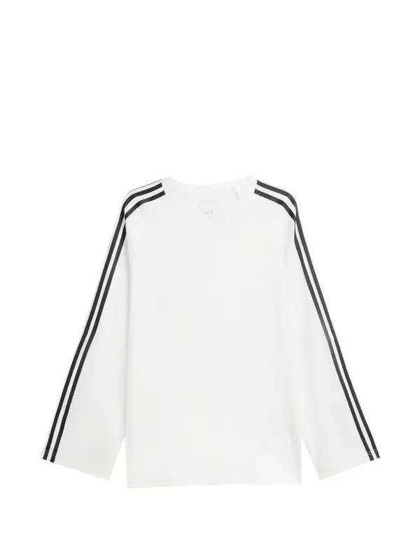 Y3 Long Sleeve Tee 3-stripes - White