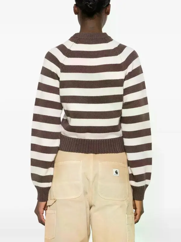 Sporty & Rich Striped-pattern Long-sleeve Sweater