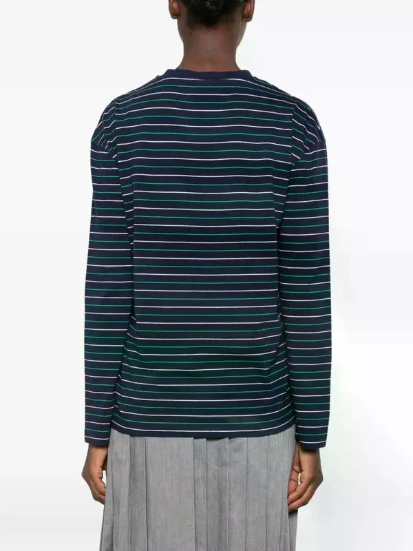 Sporty & Rich Striped-pattern Long-sleeve T-shirt