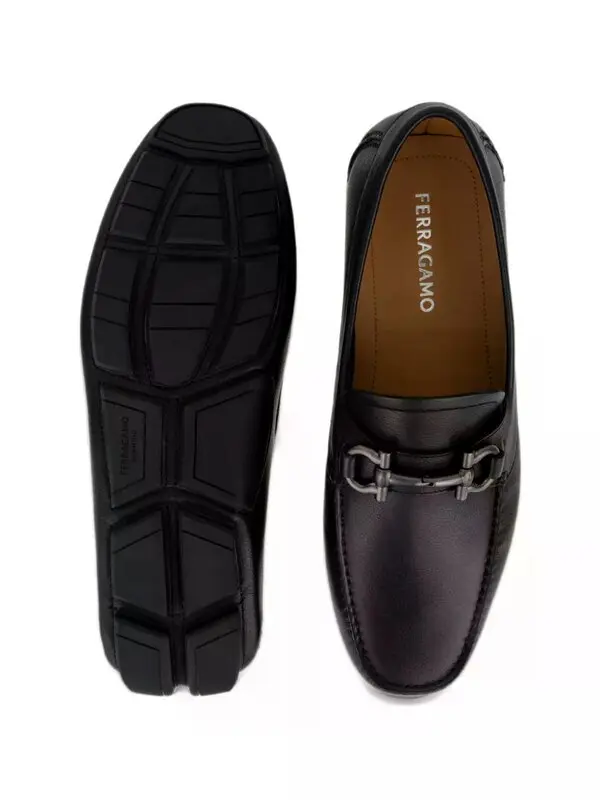 FERRAGAMO Gancini Ornament Driver Loafers