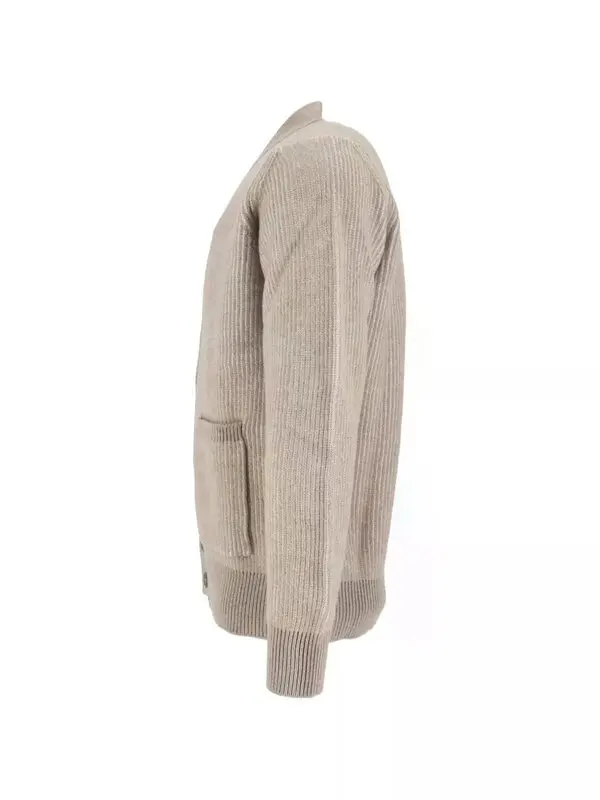 FILIPPO DE LAURENTIIS Ribbed-knit Button-up Cardigan