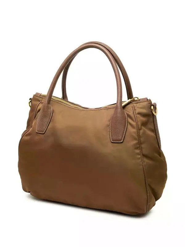 Prada 2000-2013 Vitello Daino Trimmed Tessuto Satchel