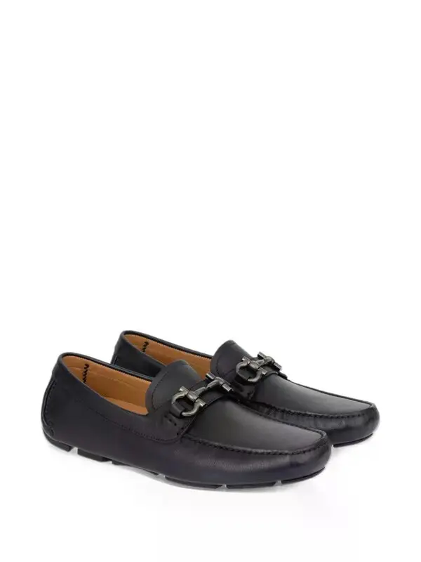 FERRAGAMO Gancini Ornament Driver Loafers