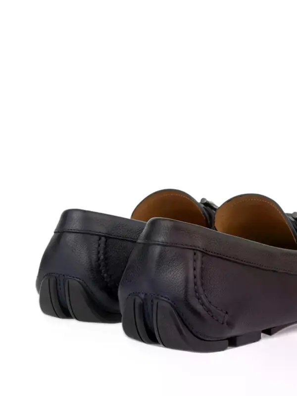 FERRAGAMO Gancini Ornament Driver Loafers