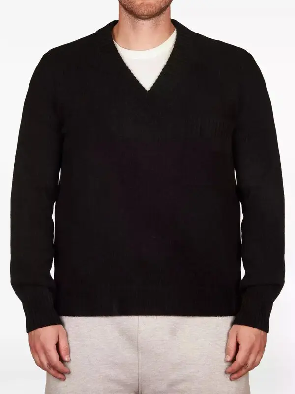 Alpha Studio V-neck Pocket Sweater