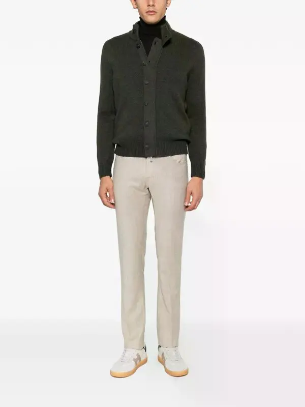 JACOB COHЁN Logo-patch Straight-leg Trousers