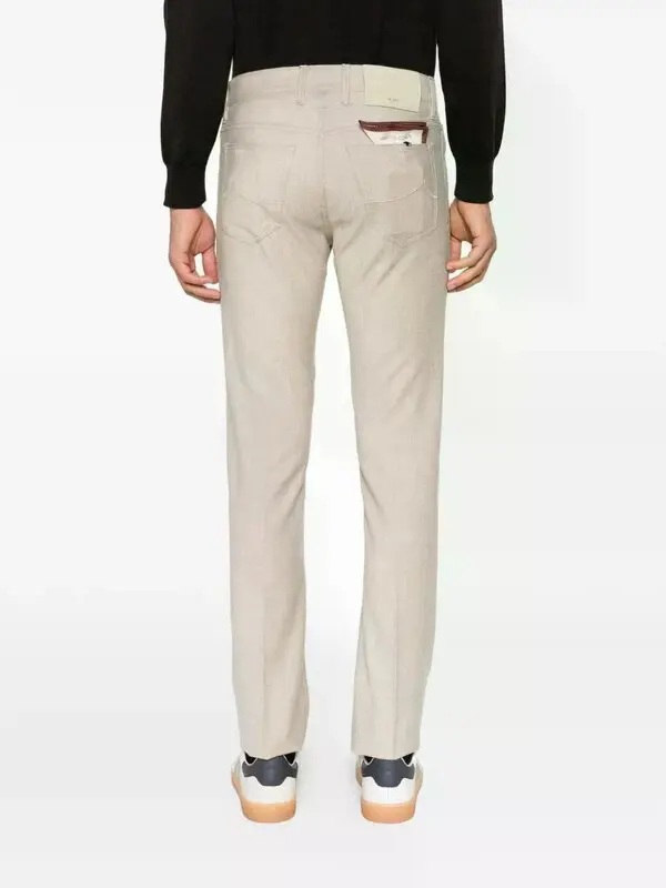 JACOB COHЁN Logo-patch Straight-leg Trousers