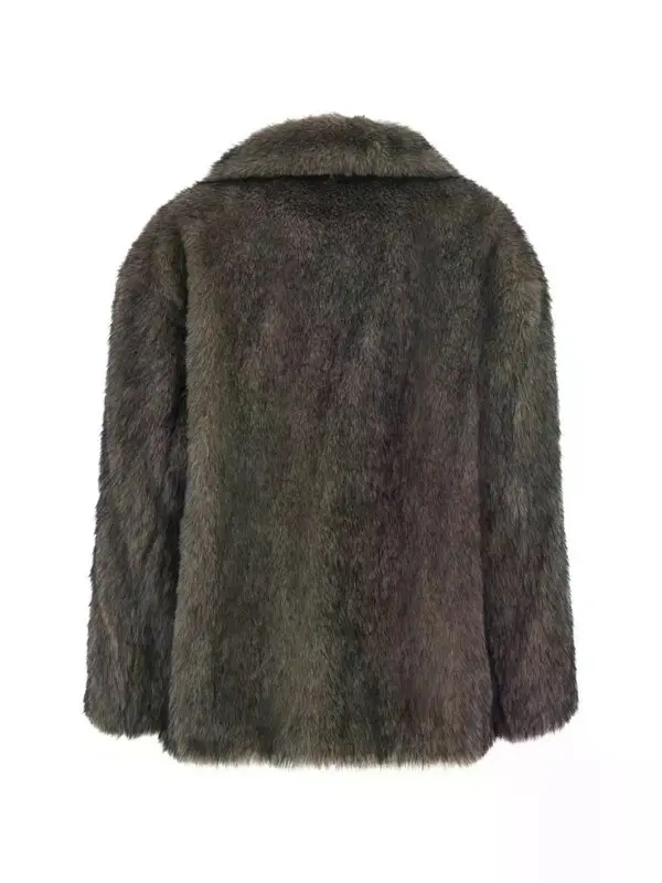 STAND STUDIO Angelika Faux-fur Notched-lapels Coat - Brown