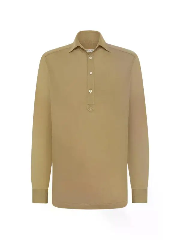 Kiton Sartorial Long-sleeved Polo Shirt - Neutrals