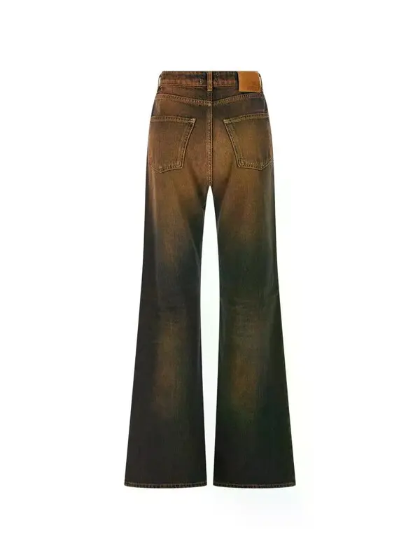 TRUE AVENUE Faded Wide-leg Jeans