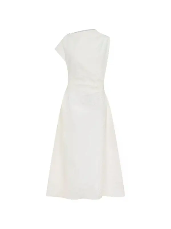 Anna Quan Charlie Asymmetric Ruched Midi Dress