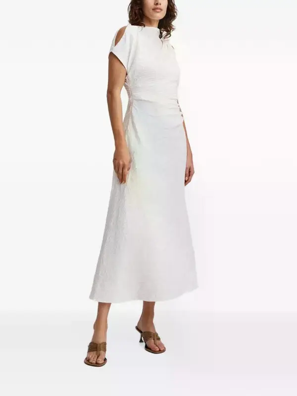 Anna Quan Charlie Asymmetric Ruched Midi Dress