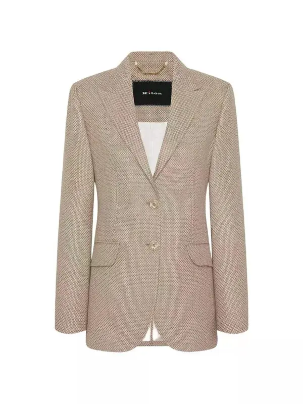 Kiton Single-breasted Long-sleeve Blazer - Neutrals