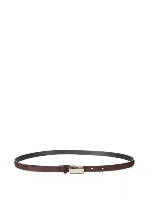 Orciani Peach Suede Belt - Red