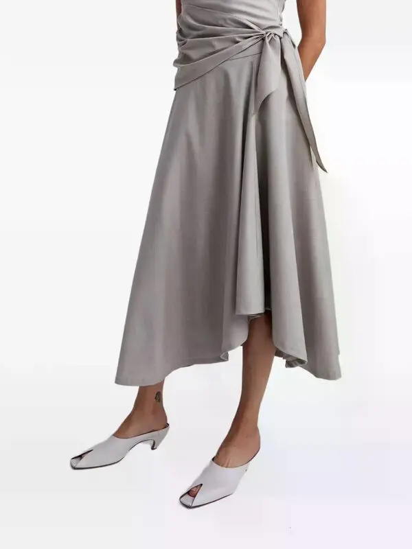 Anna Quan Lang Asymmetric Midi Skirt