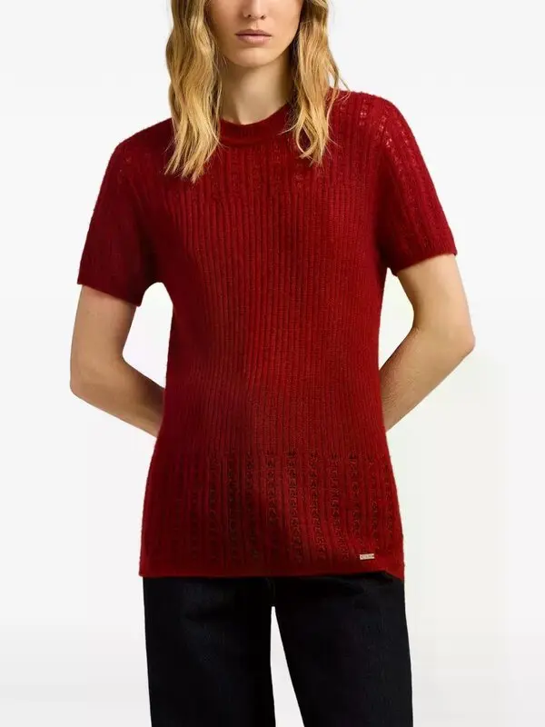 Kiton Openwork Ribbed-knit Top