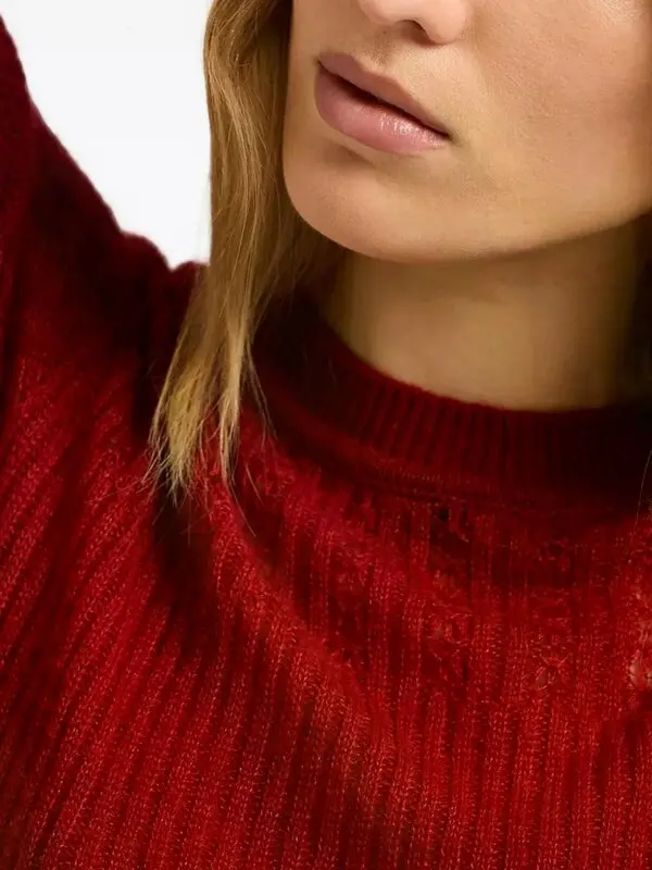 Kiton Openwork Ribbed-knit Top
