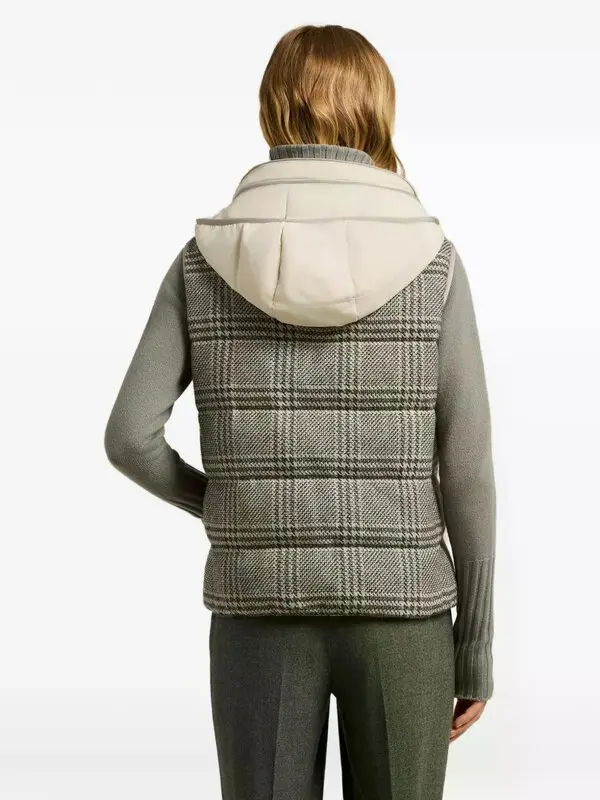 Kiton Prince Of Wales Check Reversible Gilet