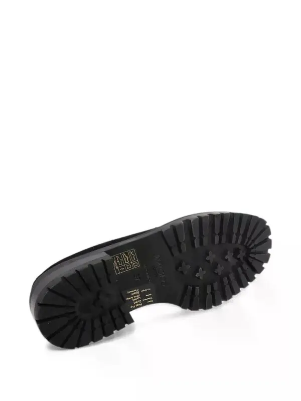 JIMMY CHOO Shearling-lined Suede Loafers
