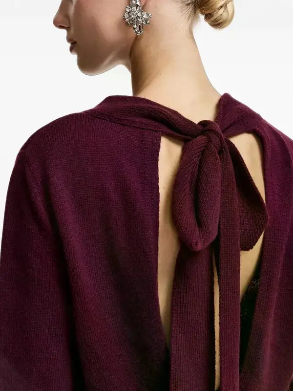 Essentiel Antwerp Kiarra Bow-detail Crewneck Sweater