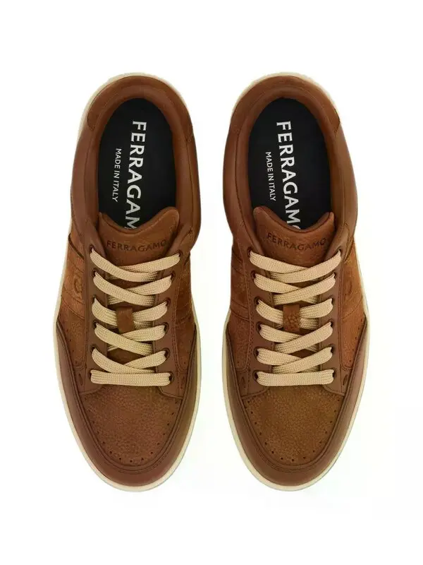 FERRAGAMO Panelled Leather Sneakers